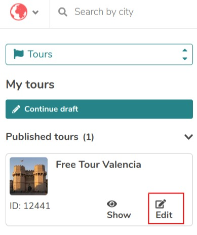 How to create/update a tour schedule?